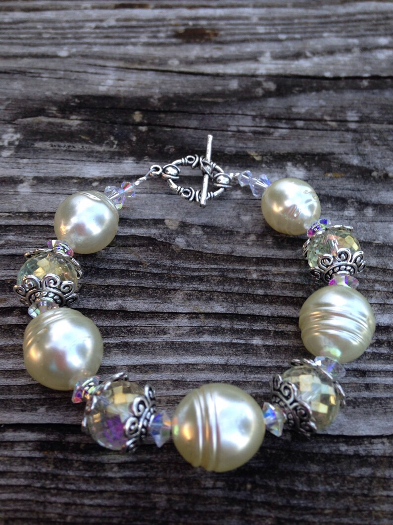 Bracelets Beaded Bracelets Pearl Bracelet Crystal - Etsy