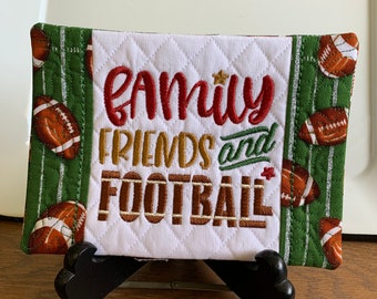 Football Mug Rug | Etsy