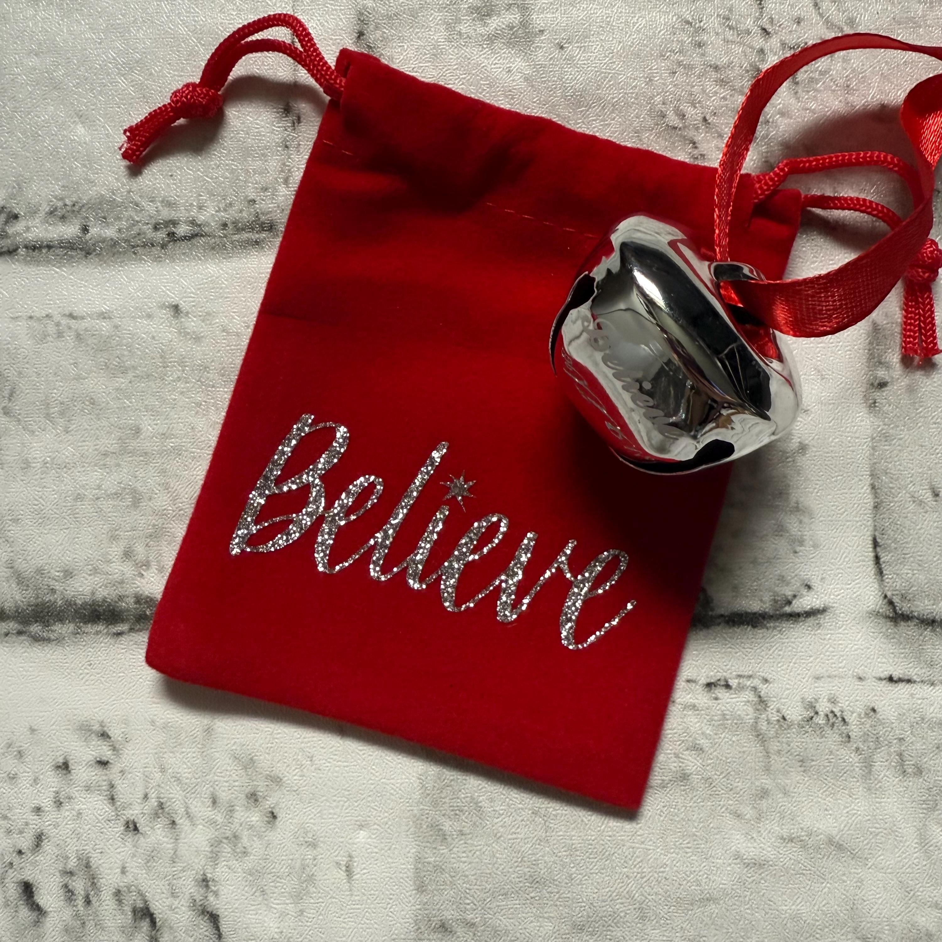 Christmas Believe Bell: Silver Santa Bell Ornament - Etsy