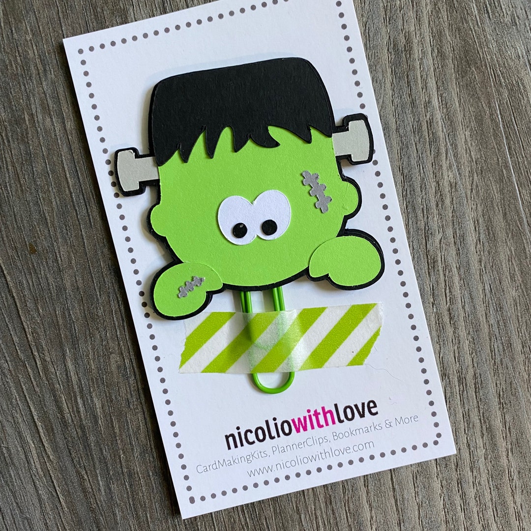 Frankenstein Planner Clip, Halloween Paper Clip Bookmark - Etsy