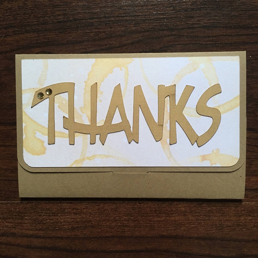 Handcrafted 'thanks' Gift Card Holder, Mini Envelope - Etsy