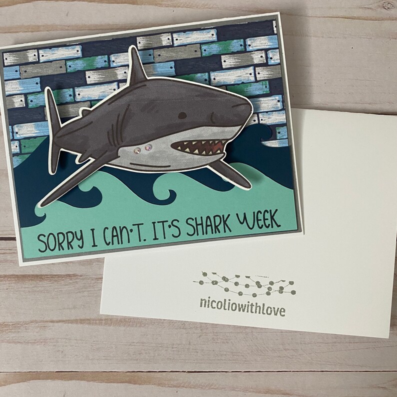 Shark Week Card Making Kit, DIY Greeting Cards (4pk) - Etsy