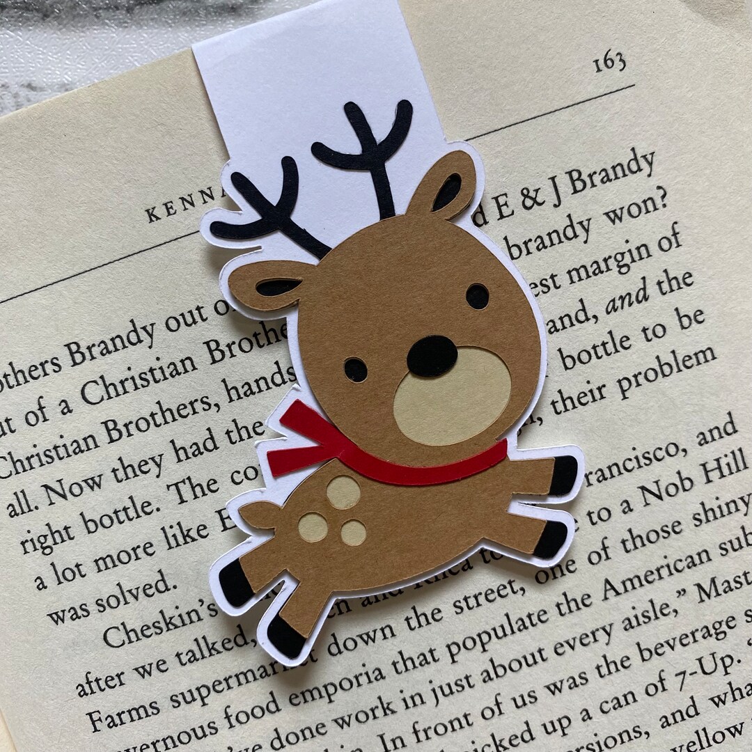 Christmas Reindeer Magnetic Bookmark for Planner or Book Page Markers ...