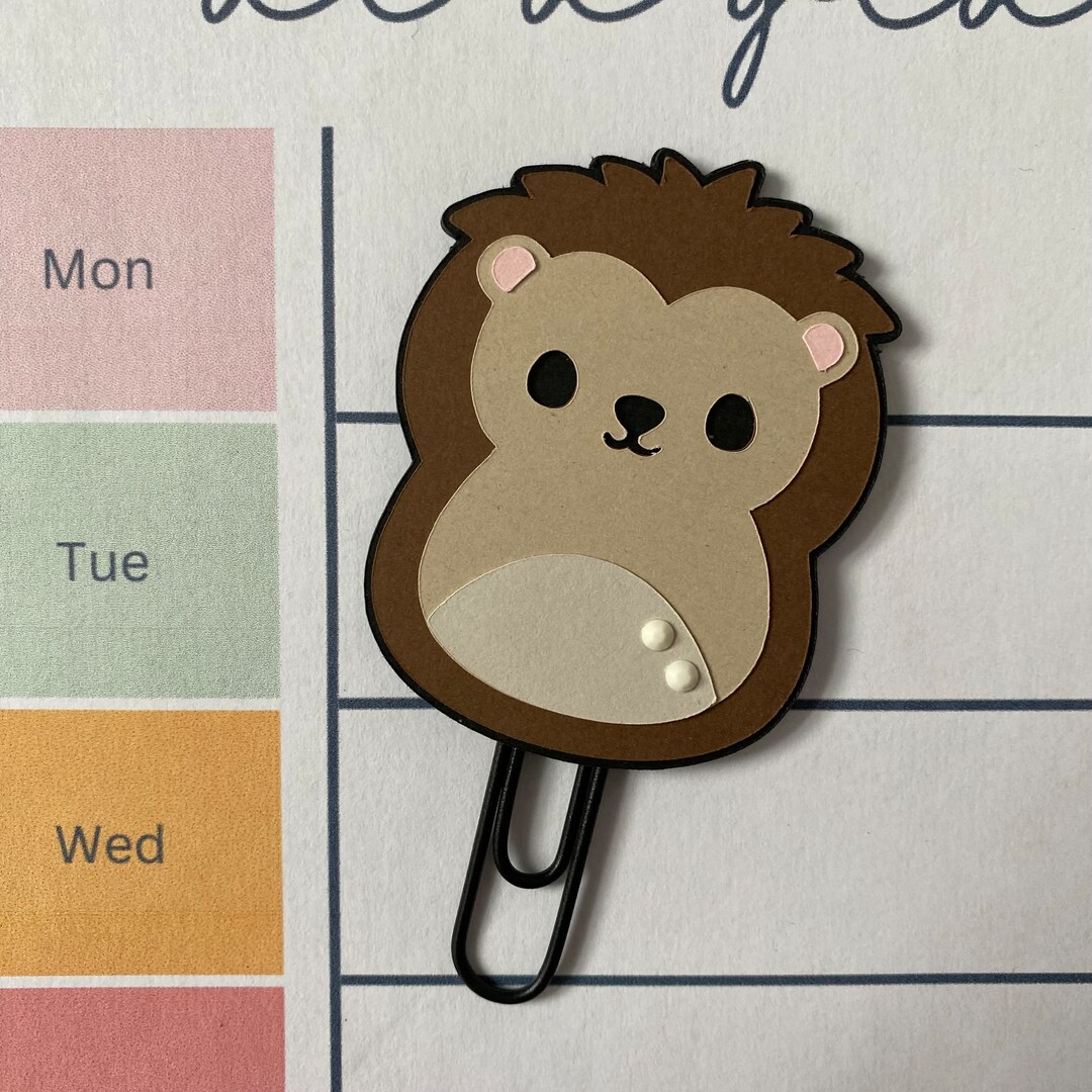 Hedgehog Planner Clip, Bookmark, Plannerclips, Paper Clip, Paperwork ...