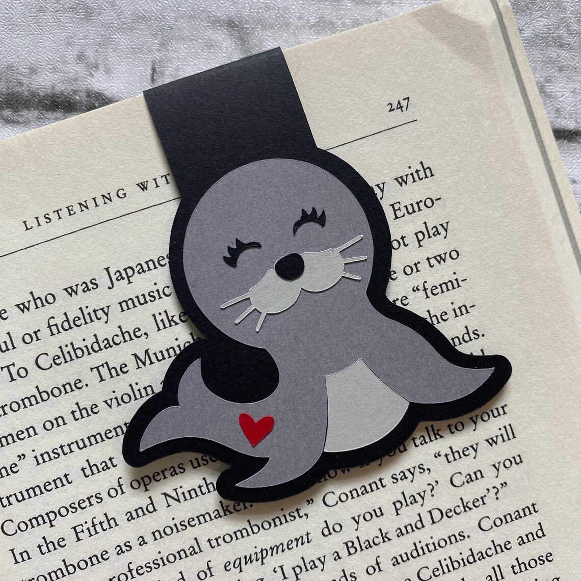 Seal Magnetic Bookmark, Ocean Underwater for Planner or Book Page ...