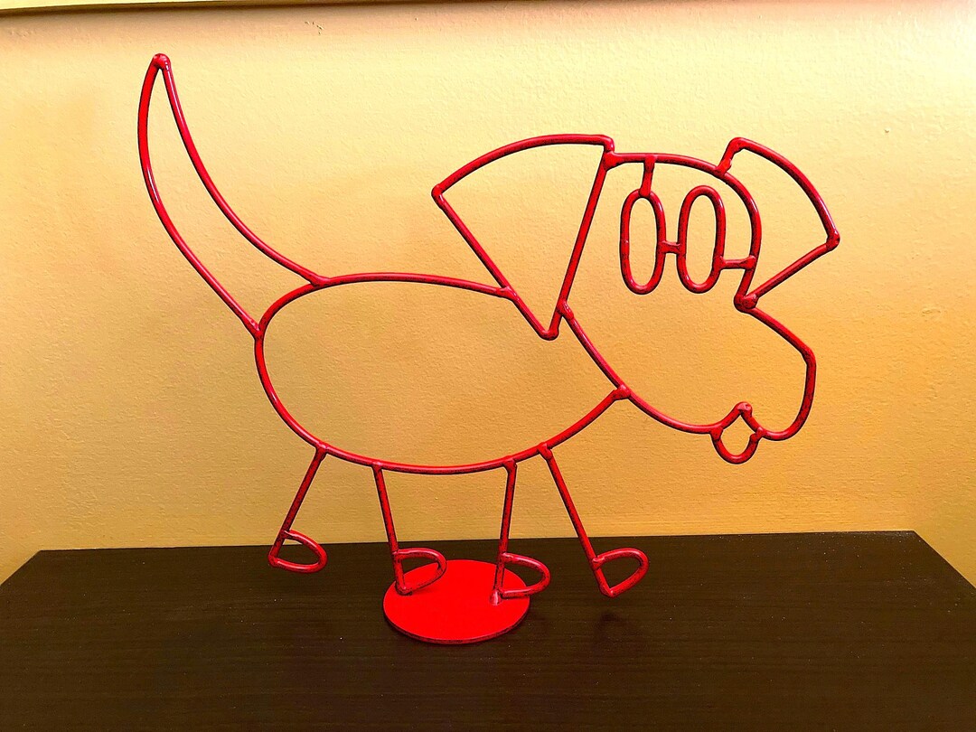 Dog Metal Cartoon Sculpture - Etsy