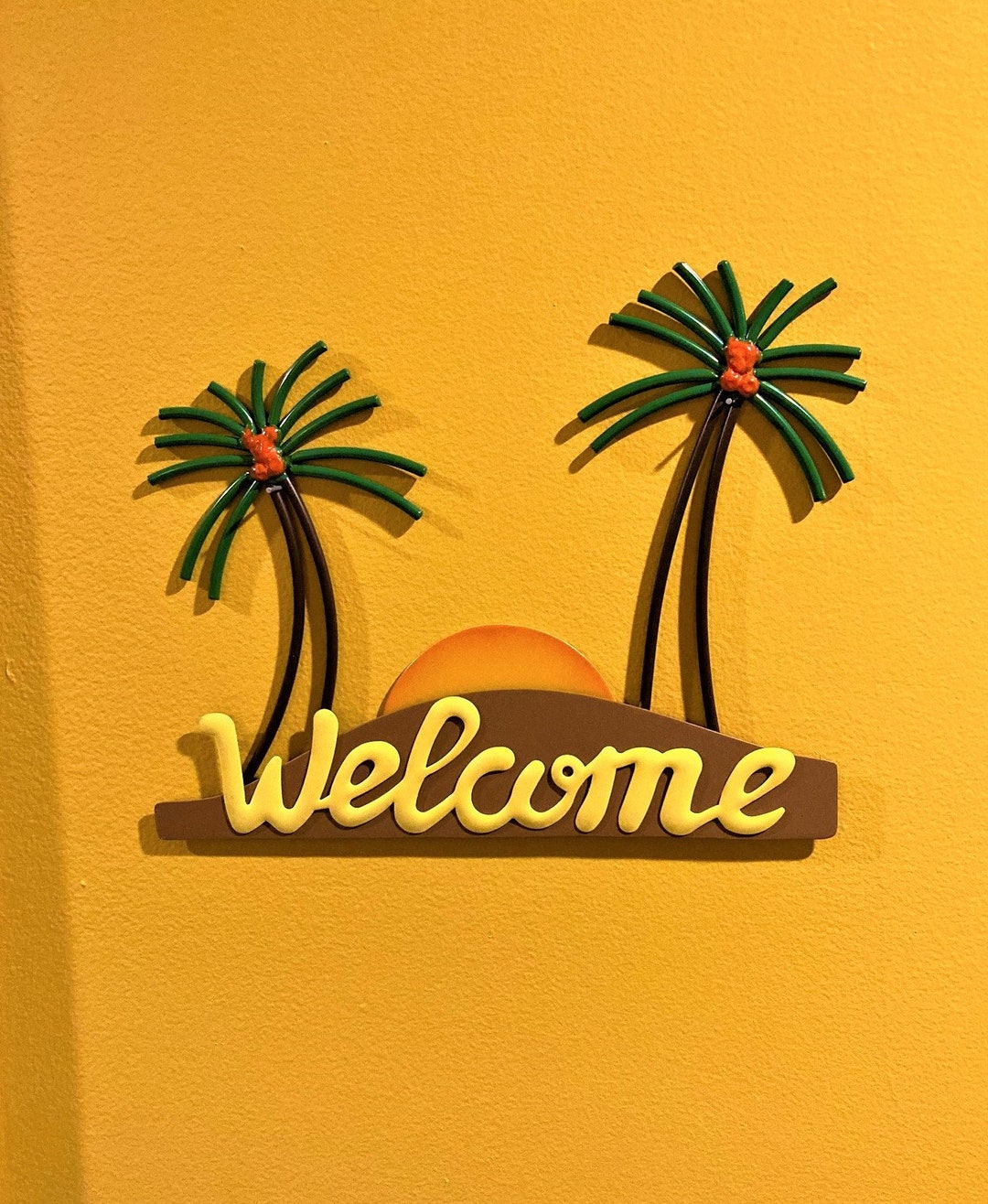 Welcome Sign, Palm Tree, Wall Hanging - Etsy