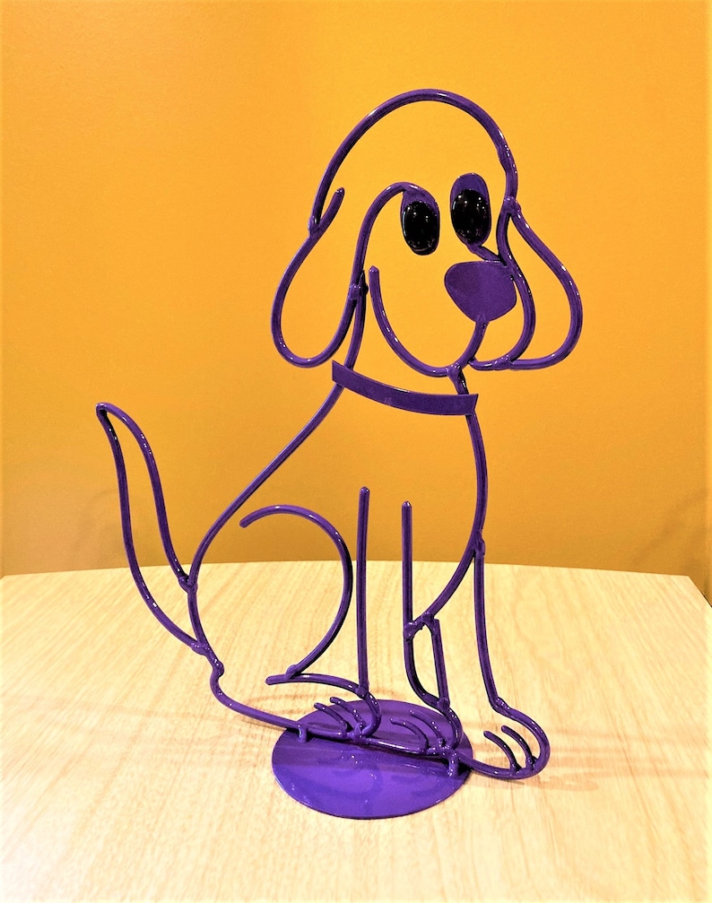 Metal Dog Sculpture - Etsy