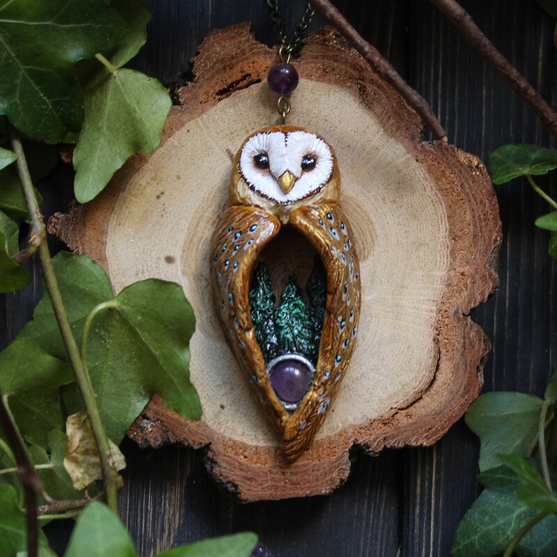 Owl Totem Necklace - Etsy
