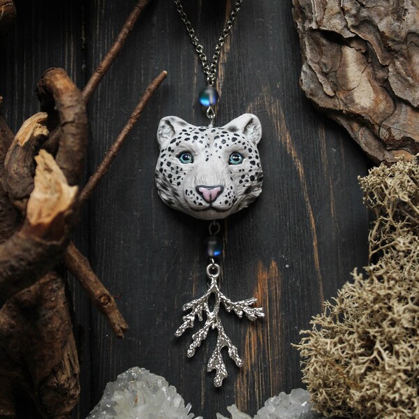 Snow Leopard Necklace - Etsy
