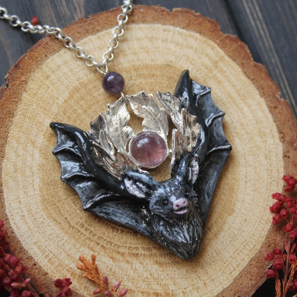 Bat Pendant - Etsy