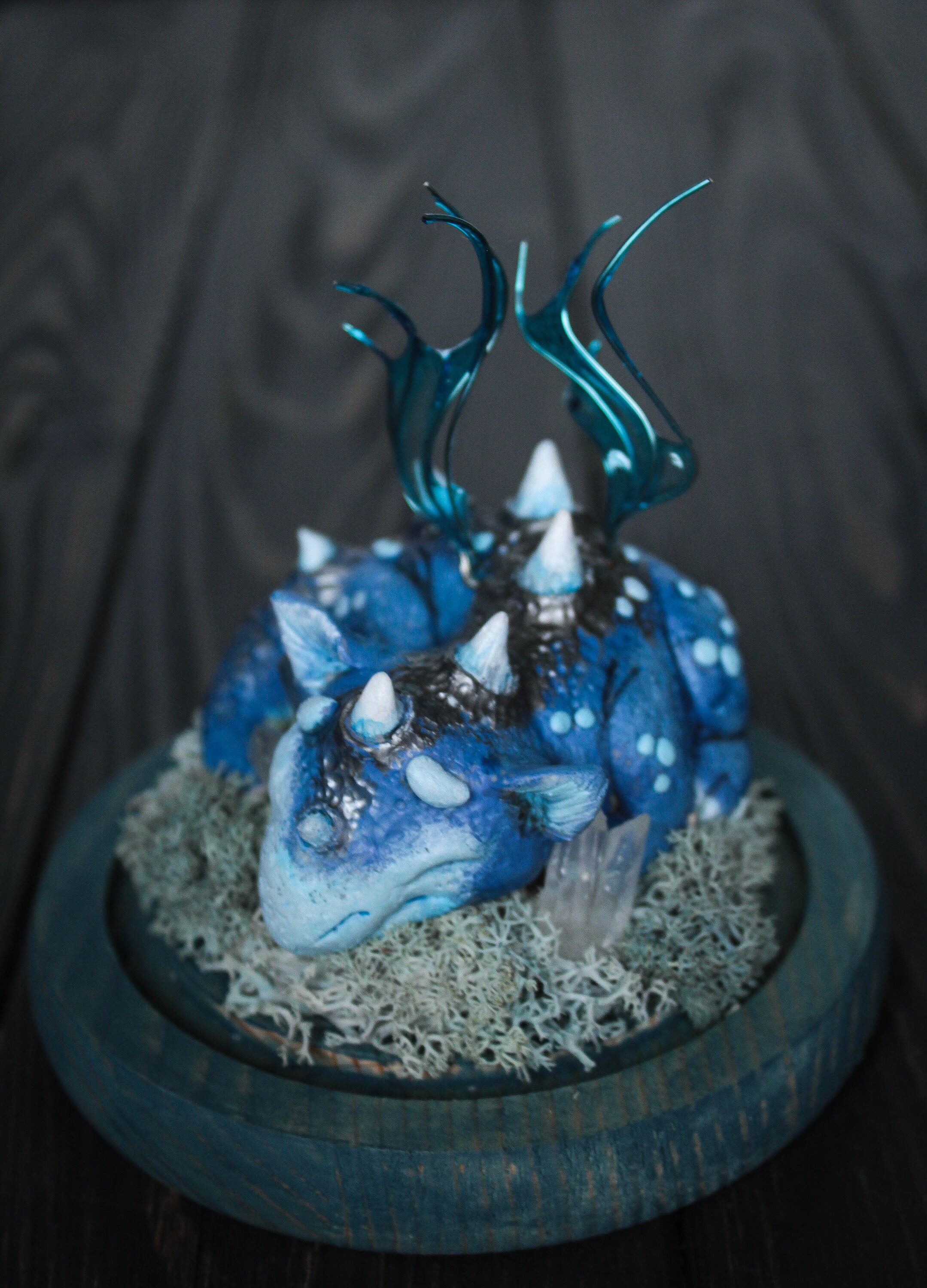 Ice Dragon Figurine Baby Dragon Sculpture Sleeping Dragon - Etsy