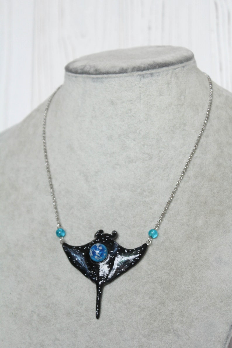 Manta Ray Galaxy Necklace, Starry Manta Pendant, Sea Jewelry, Stingray ...