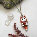 Cute Fox Necklace Polymer Clay Foxy Pendant Fox Heart - Etsy
