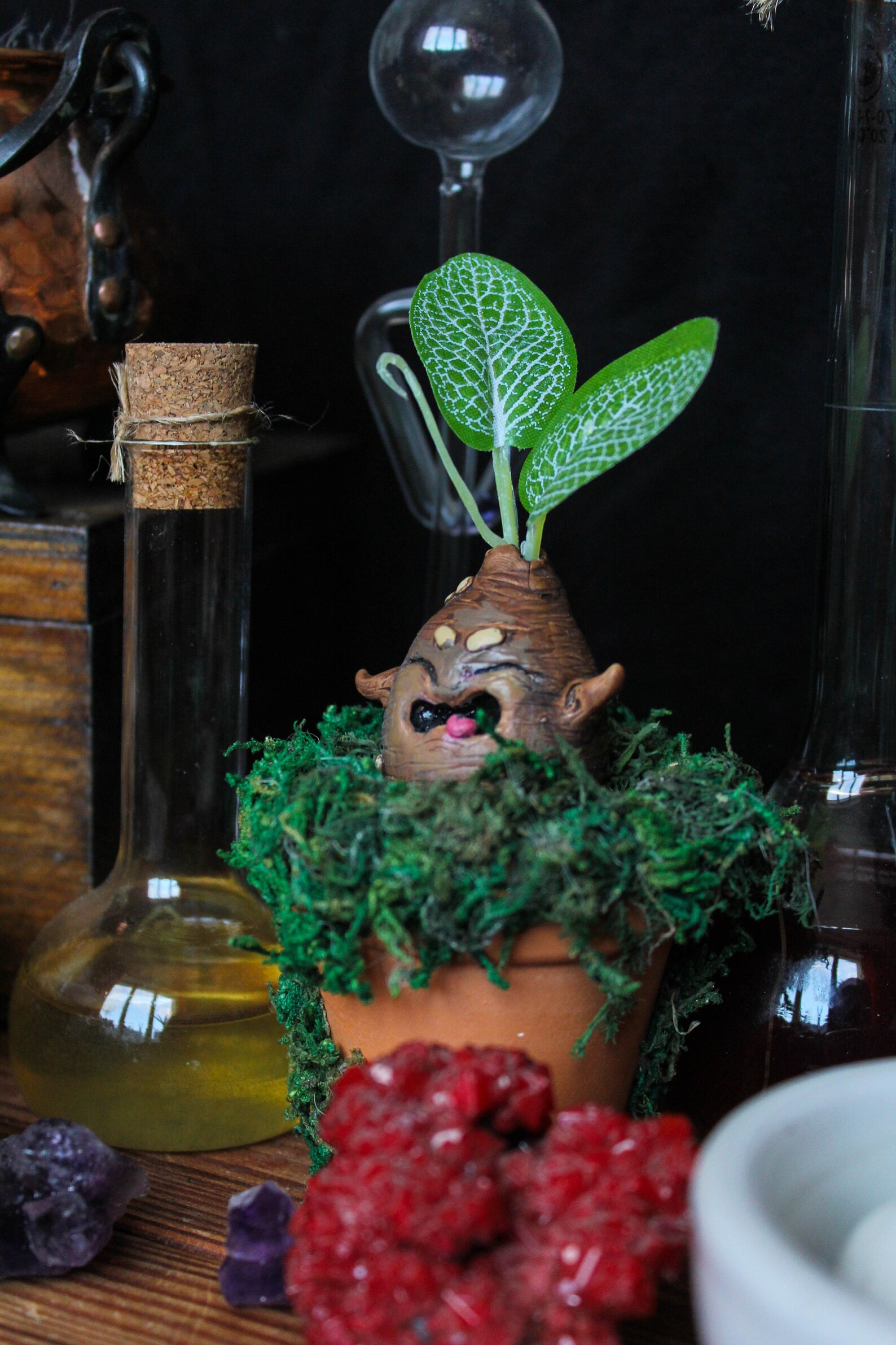 Mandrake Screaming Miniature Sculpture Mandragora Herbology - Etsy Denmark