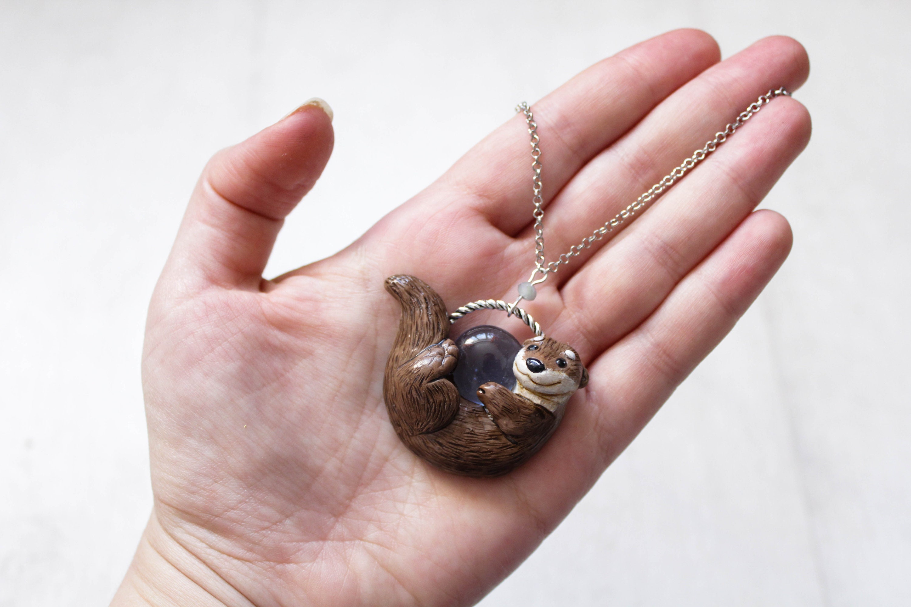 Otter Necklace Otter Spirit Charm Otter Totem Jewelry - Etsy