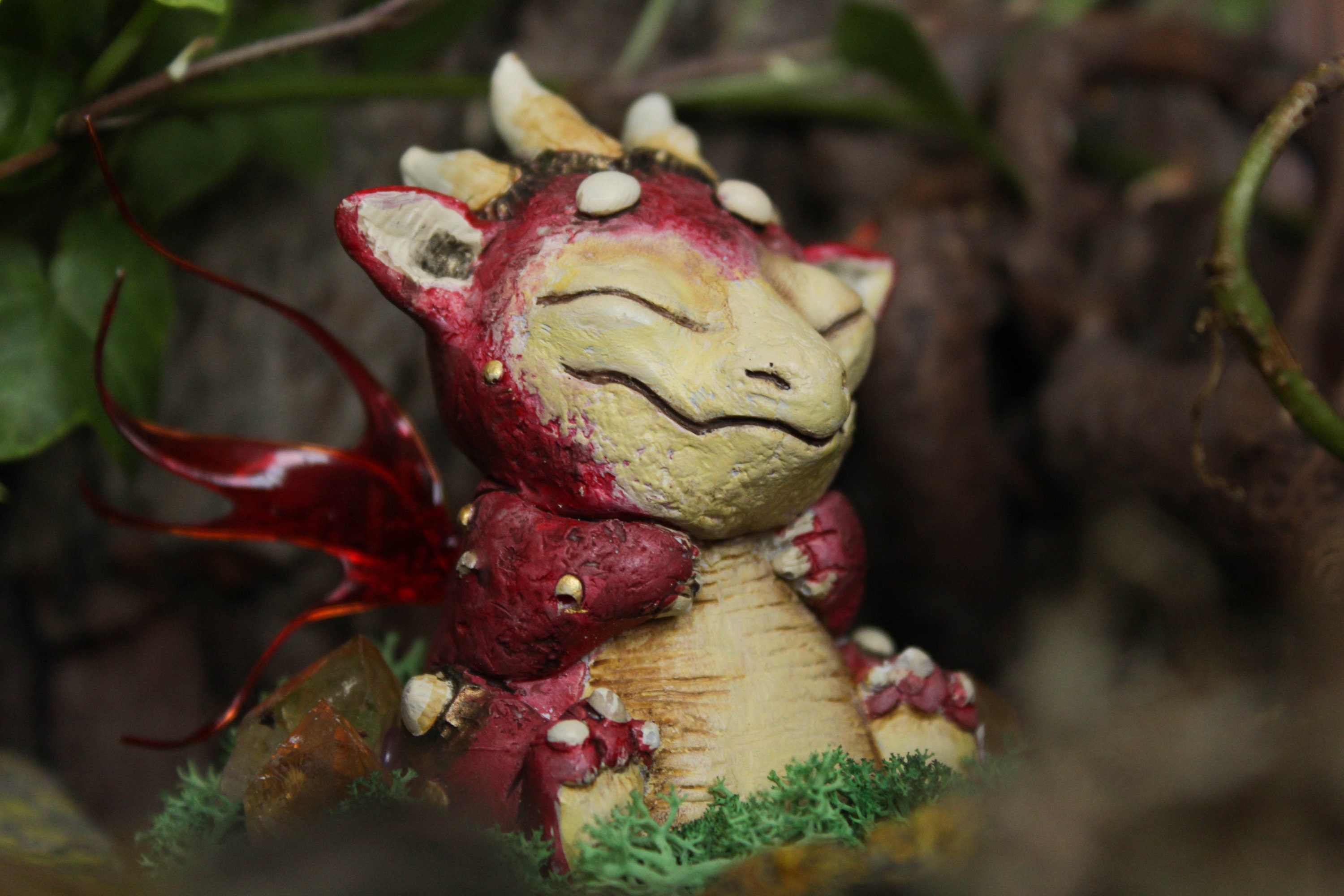 Dragon Figurine Fire Dragon Miniature Fantasy Dragon - Etsy