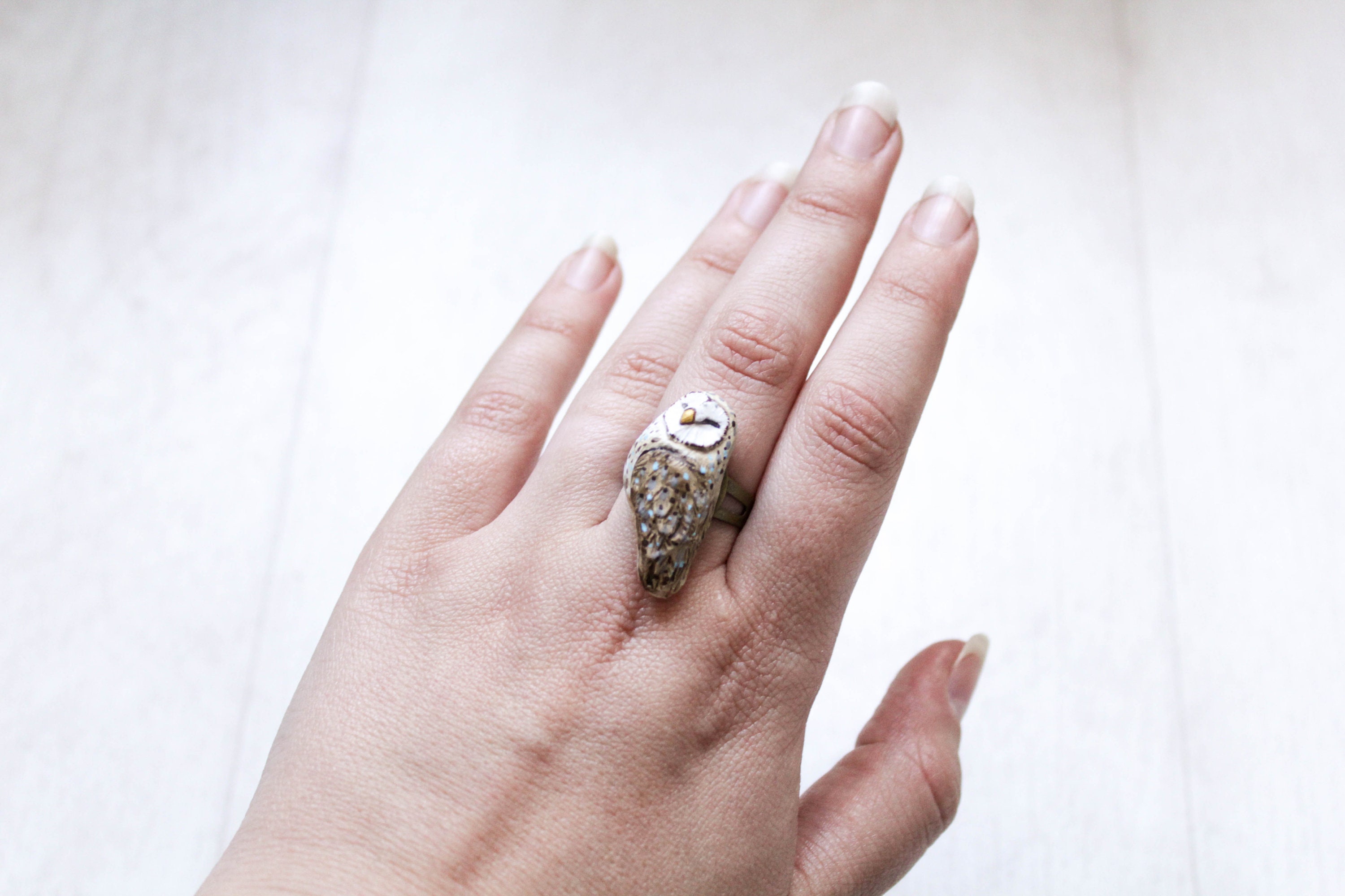 Owl Ring Witch Owl Jewelry Celtic Owl Statement Ring Barn | Etsy