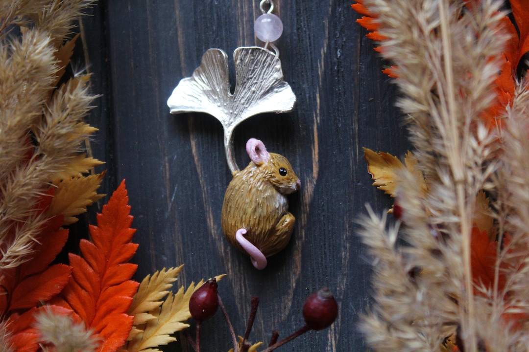 Mouse Necklace, Totem Mouse Jewelry, Rat Charm, Realistic Mouse Jewelry ...