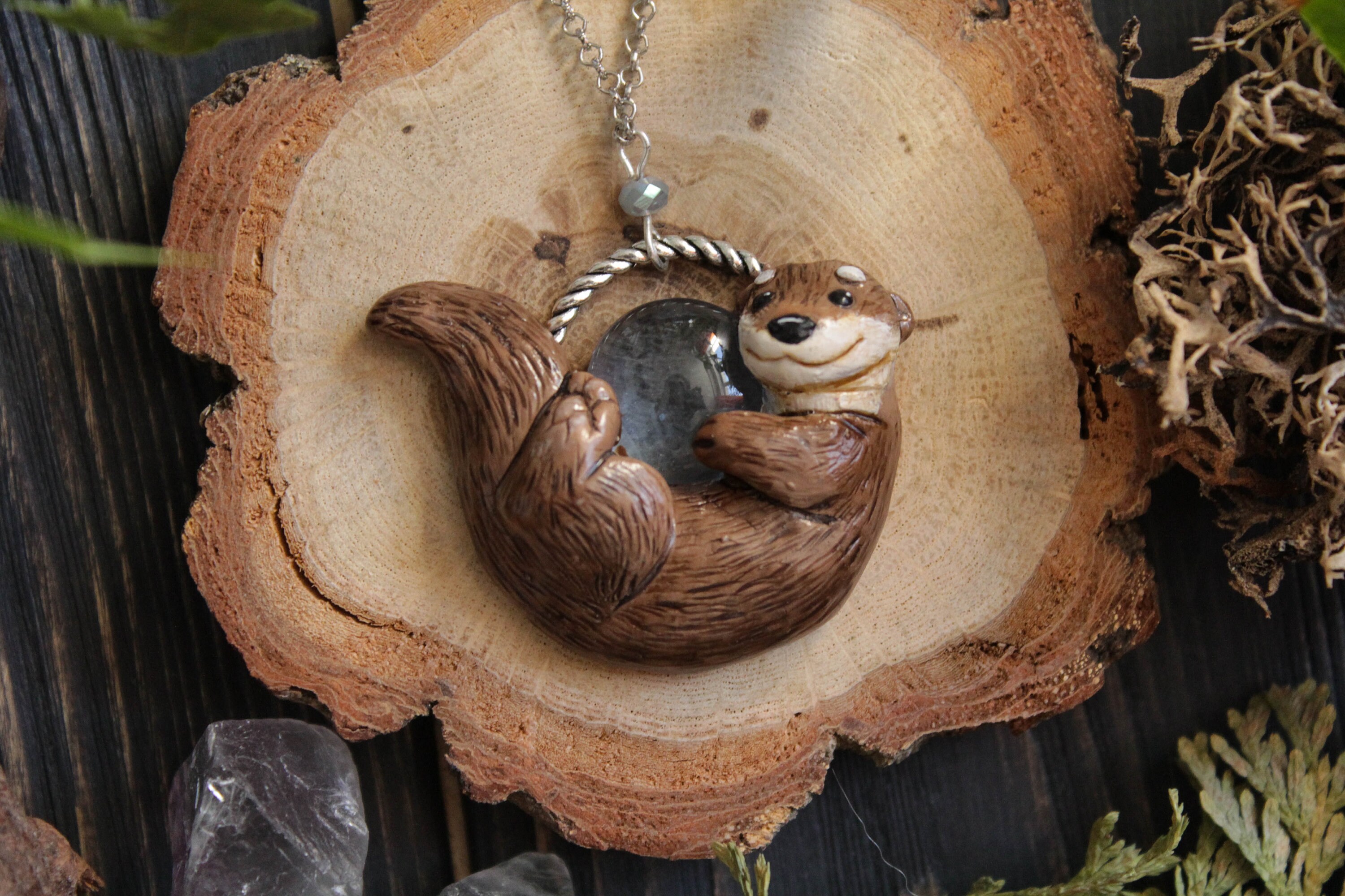 Otter Necklace Otter Spirit Charm Otter Totem Jewelry - Etsy