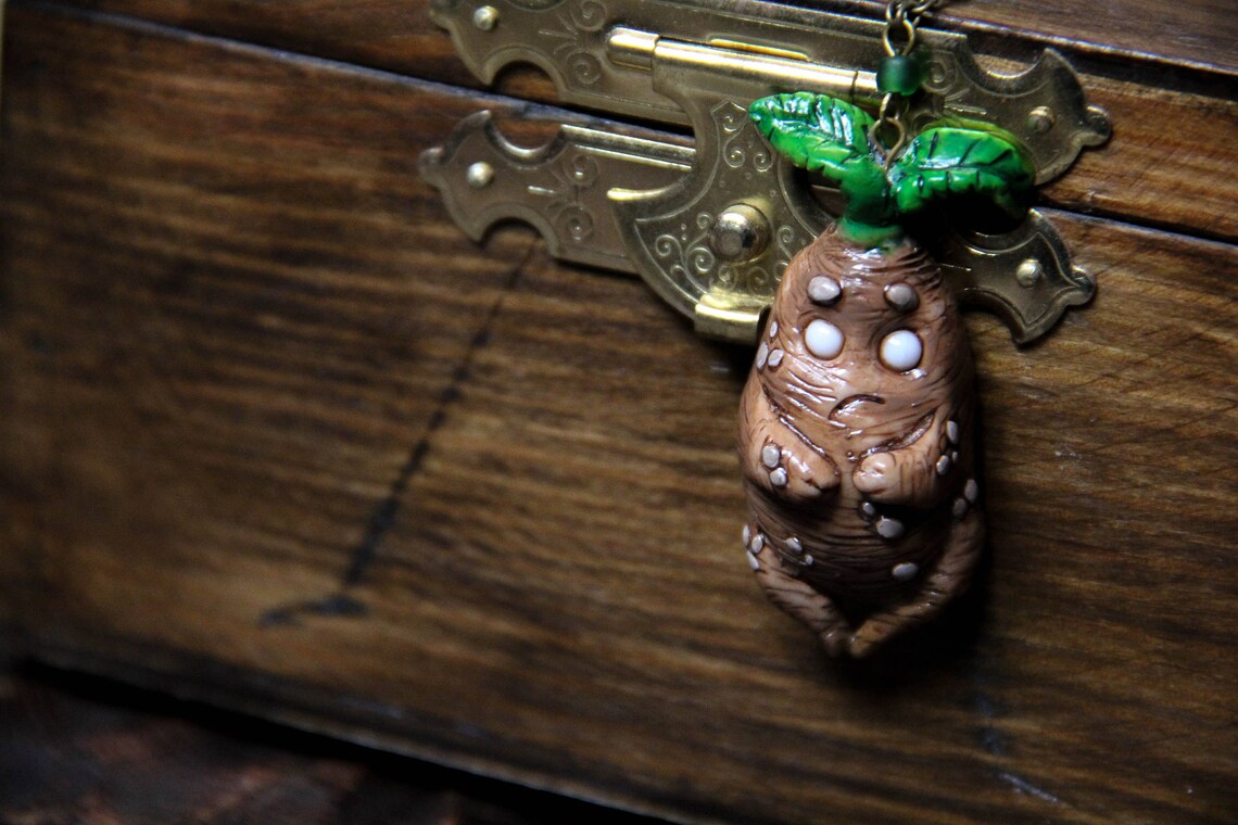 Mandrake Necklace Mandragora Root Pendant Witch Mandragora | Etsy