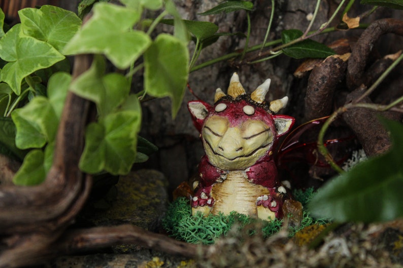 Dragon Figurine Fire Dragon Miniature Fantasy Dragon - Etsy