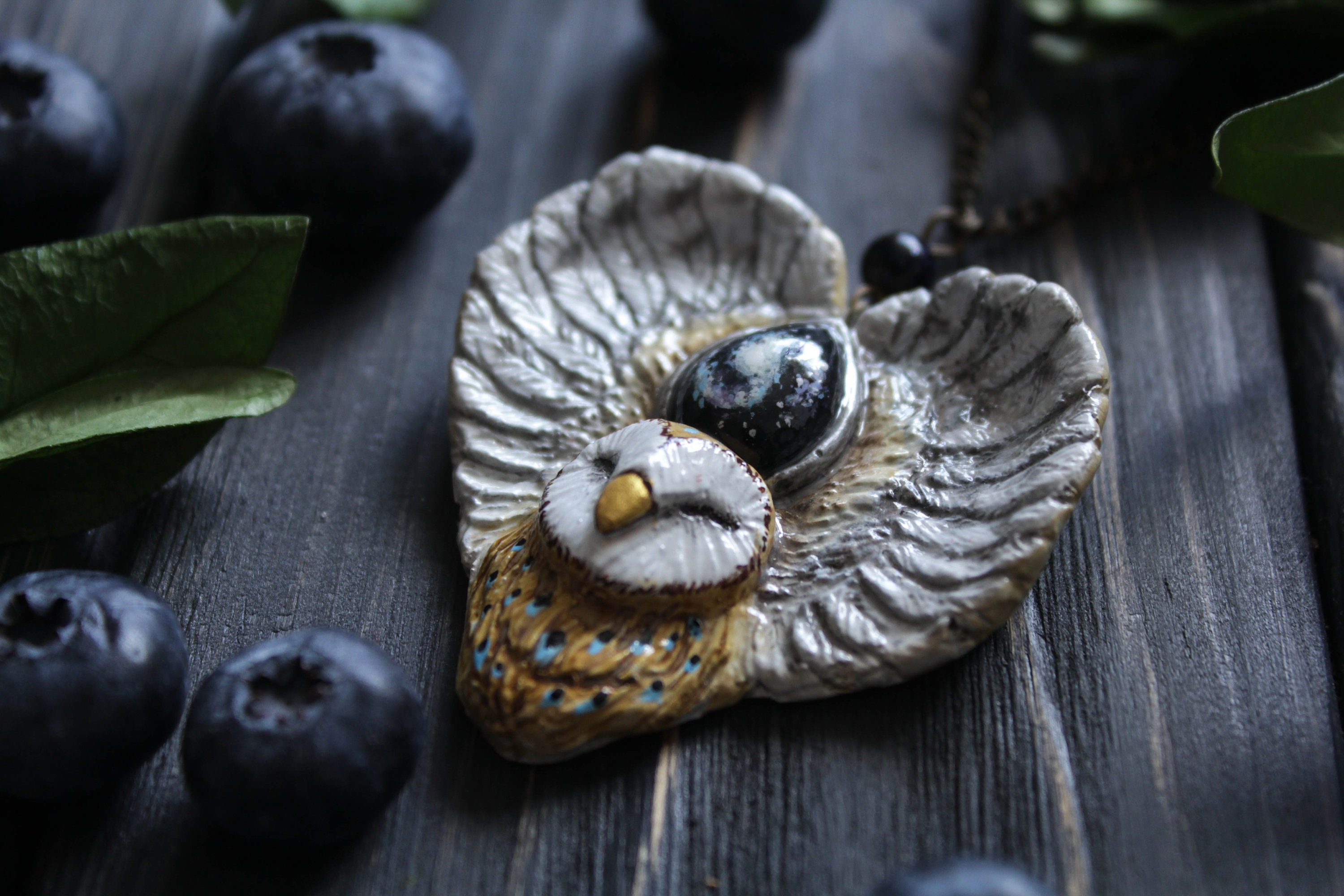 Owl Celestial Necklace Witch Owl Charm Barn Owl Amulet Owl - Etsy