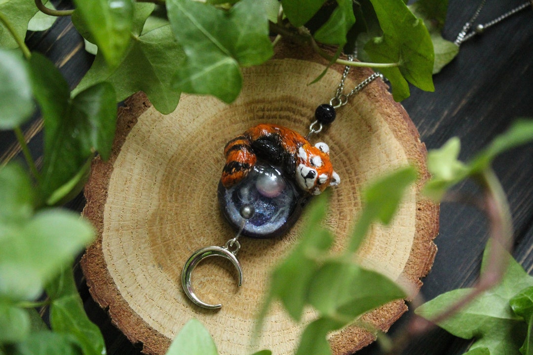 Sleeping Red Panda Galaxy Necklace, Firefox Celestial Pendant, Red ...
