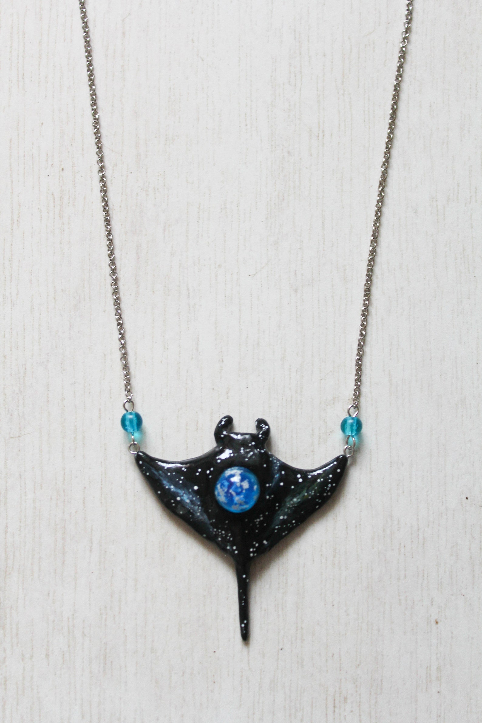 Manta Ray Galaxy Necklace, Starry Manta Pendant, Sea Jewelry, Stingray ...