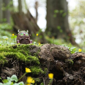 Forest Monster Figurine, Ooak Fantasy Beast Sculpture, Forest Spirit ...