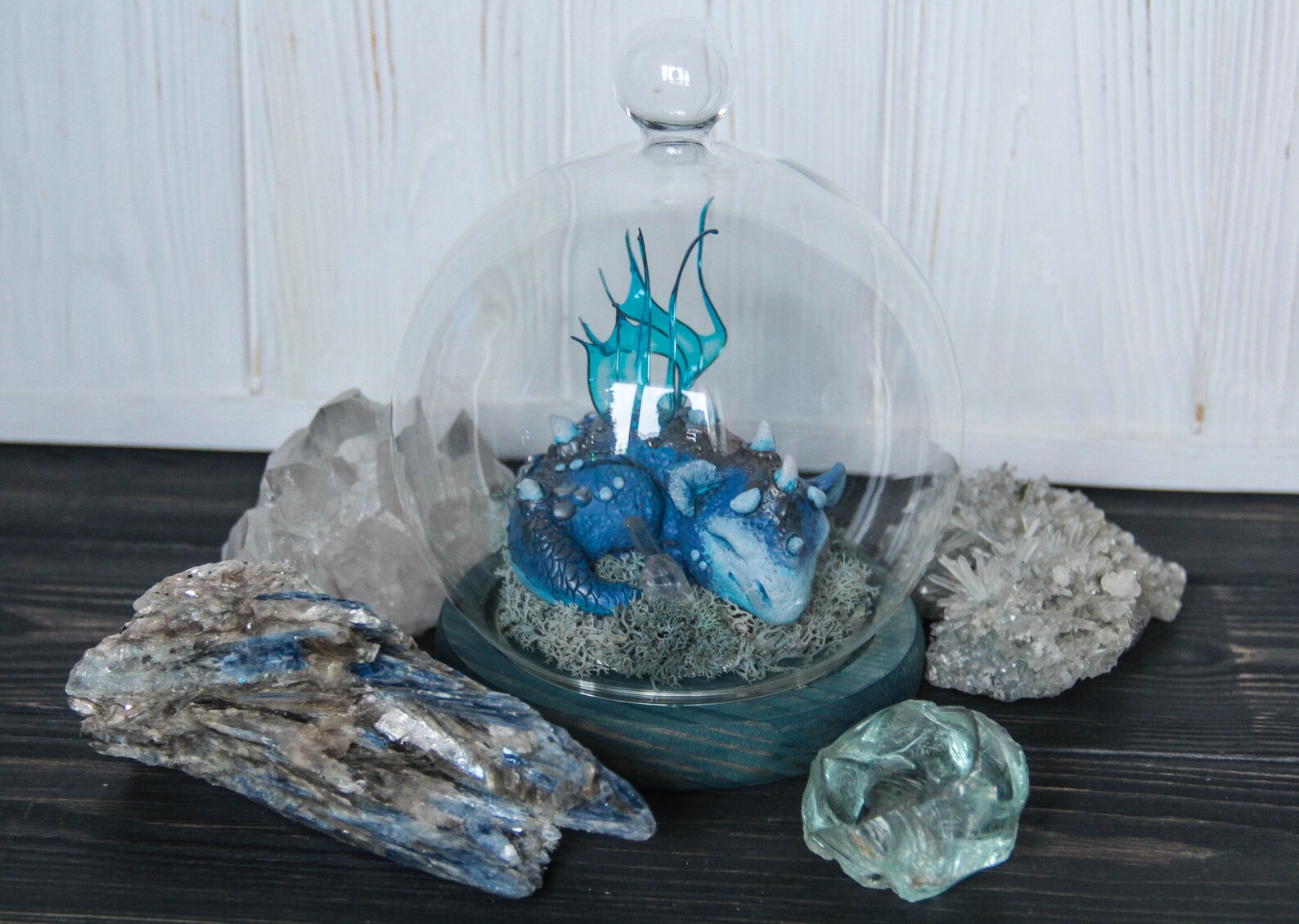 Ice Dragon Figurine Baby Dragon Sculpture Sleeping Dragon - Etsy