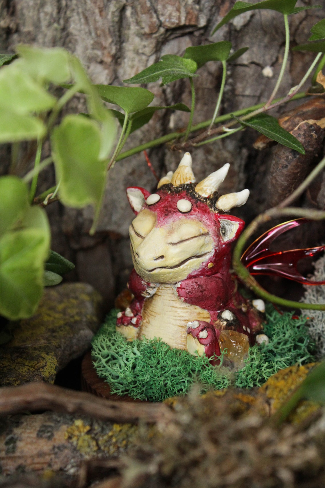 Dragon Figurine Fire Dragon Miniature Fantasy Dragon - Etsy