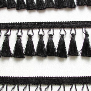 Black Tassel Trim Fringe by the Yard 3 7.5 Cm Lampshade - Etsy