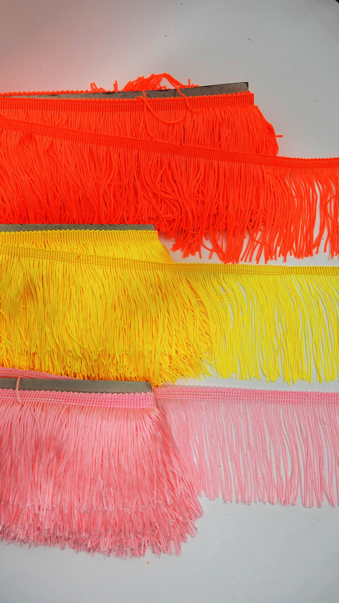 Neon Fringe Trim Sold by the Yard 9 Cm Longchainette Fringing - Etsy UK