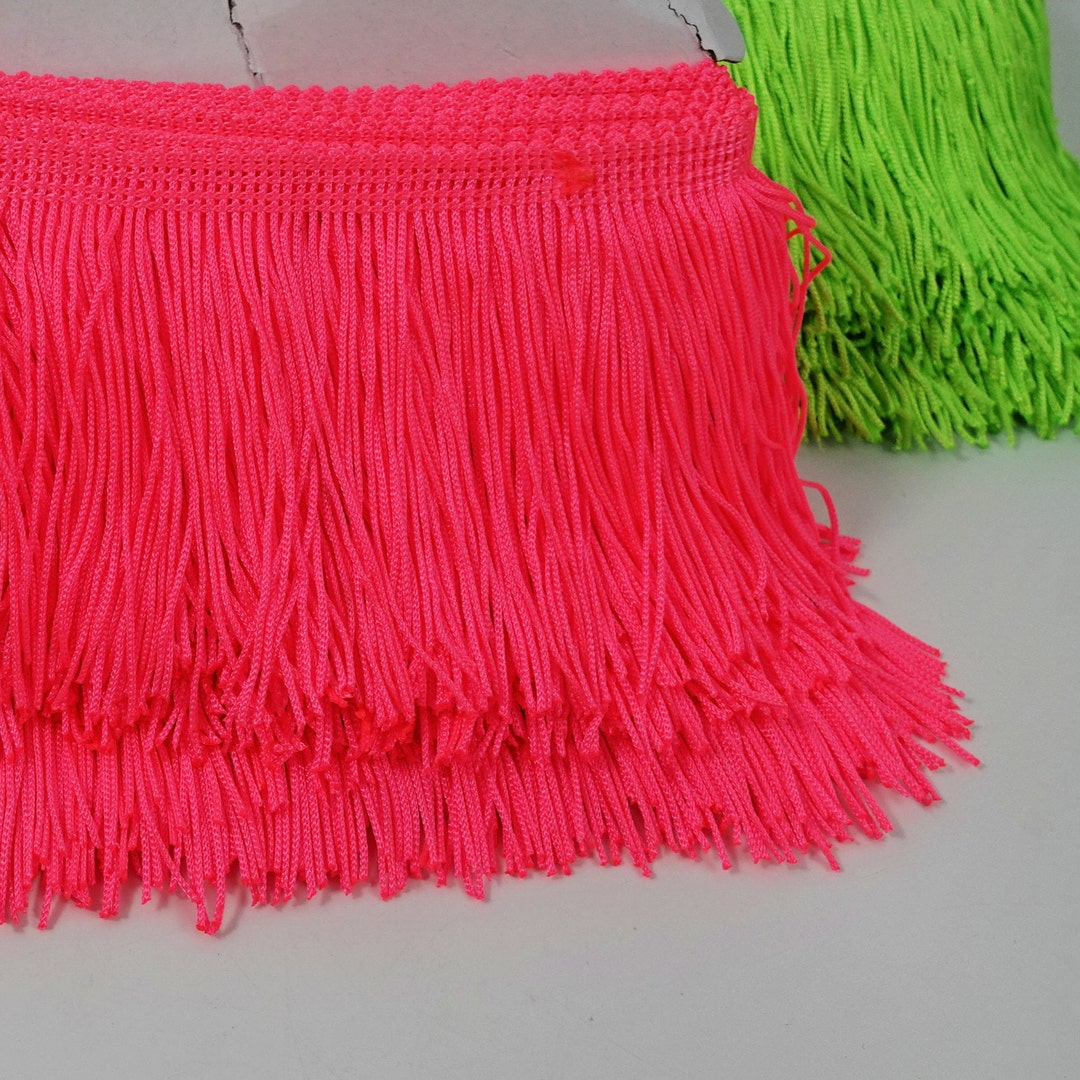 Neon Fringe Trim Sold by the Yard 9 Cm Long,chainette Fringing - Etsy UK