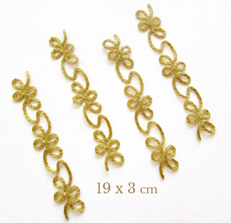 Iron on Gold Embroidered Patches - Etsy UK