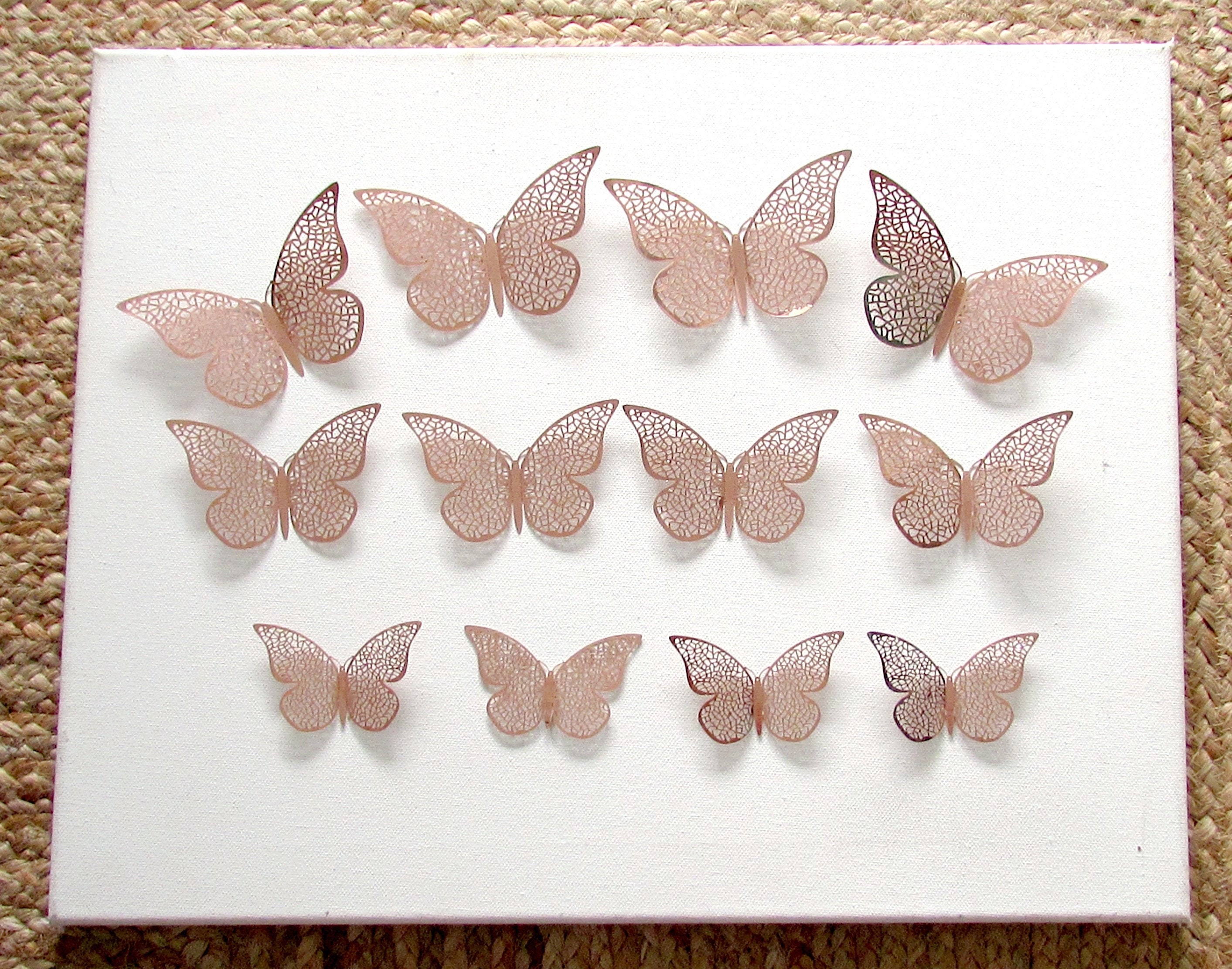12 Home Decor Rose Gold Foil Butterflies Wall Butterfly | Etsy