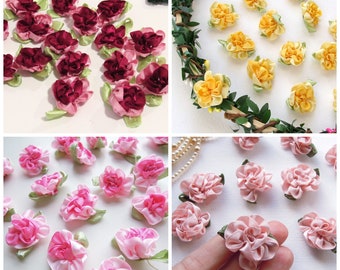 Small Ribbon Flowers | Etsy