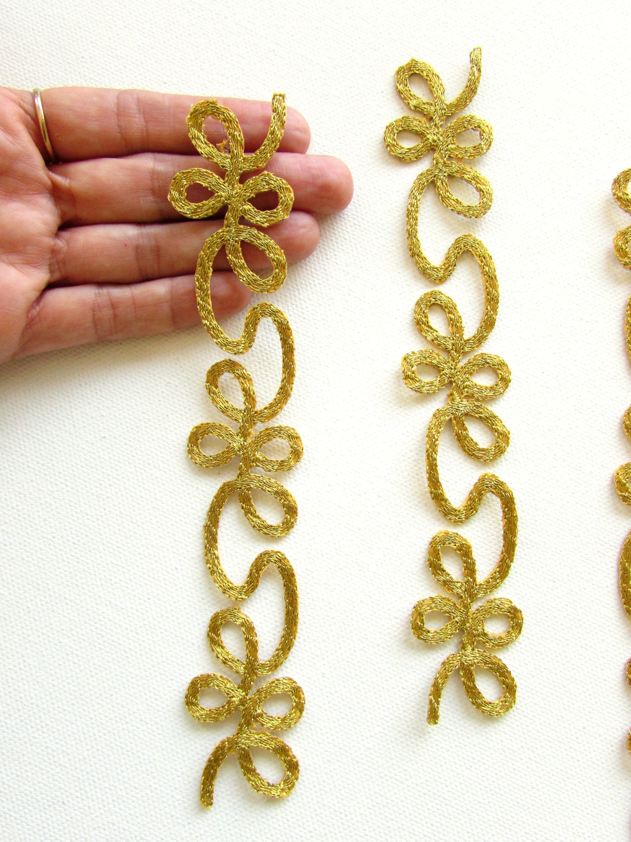 Iron on Gold Embroidered Patches - Etsy UK