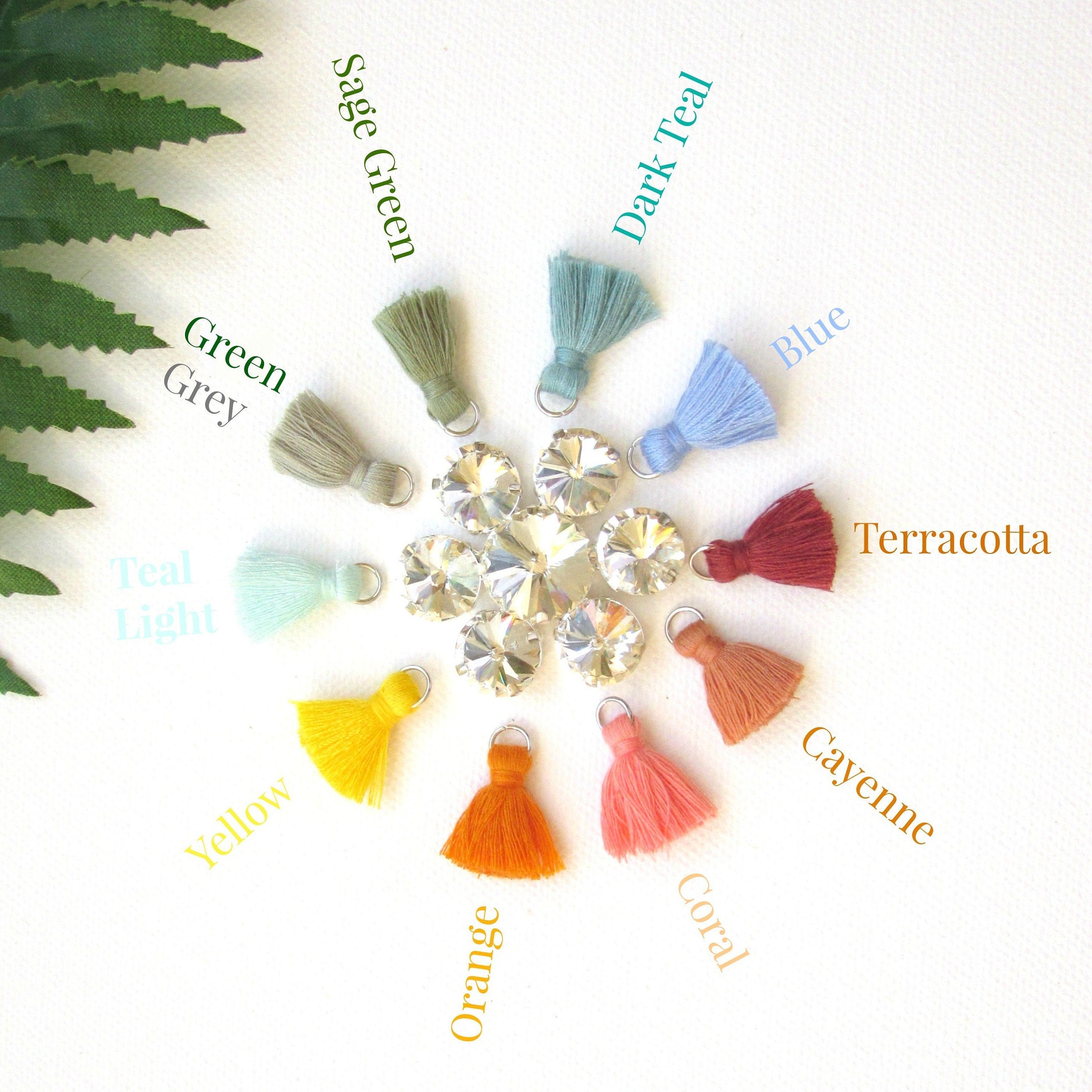 10 Mini Jewelry Tassels With Silver Jump Ring 2 Cm Tiny - Etsy UK