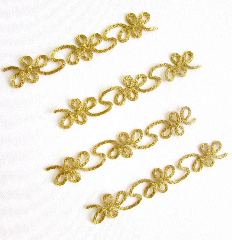 Iron on Gold Embroidered Patches - Etsy UK