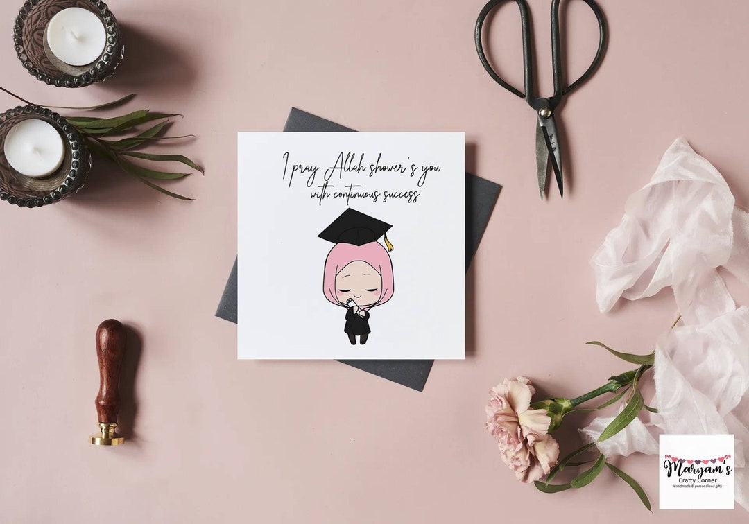 Graduation Muslim Greeting Card, Special Dua Greeting Card - Etsy