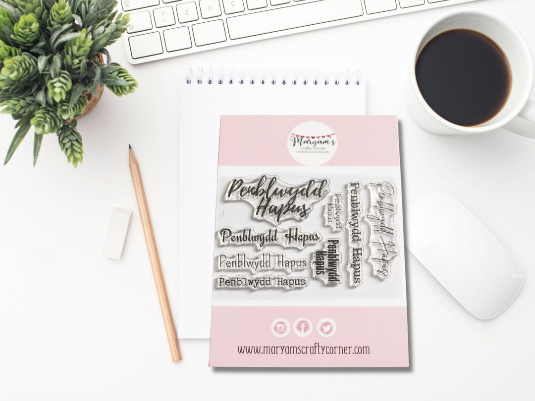 Welsh Happy Birthday Stamps, Penblwydd Hapus Stamps for Making Welsh ...