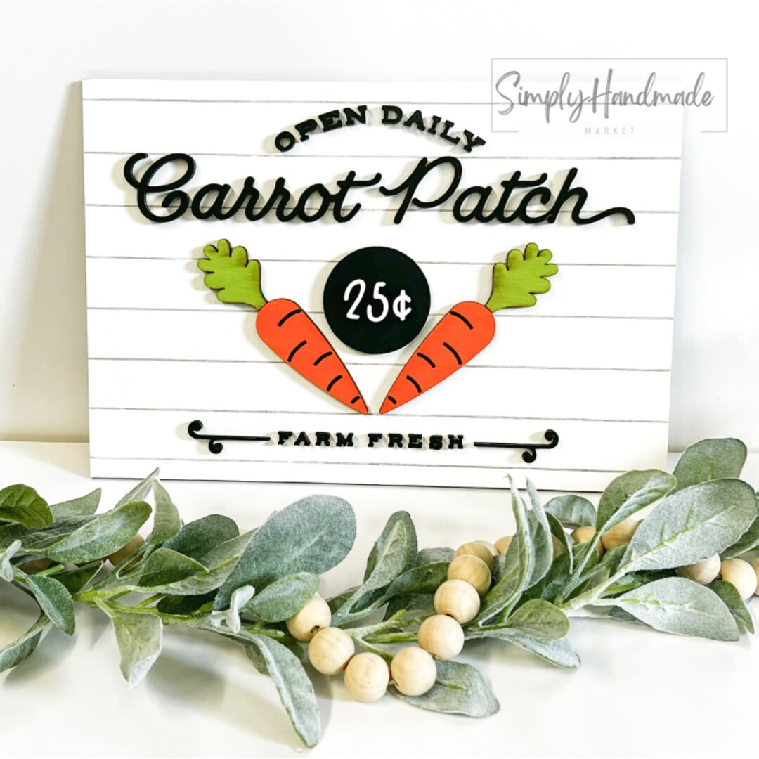 Carrot Patch Easter Sign - Farmhouse Easter Sign - Easter - Carrot ...