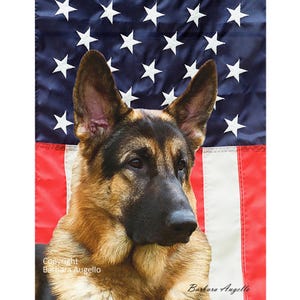 German Shepherd Patriotic Flag, German Shepherd Gift - Etsy