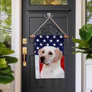 Yellow Lab Patriotic Flag, Yellow Lab Gift, Yellow Lab Art - Etsy