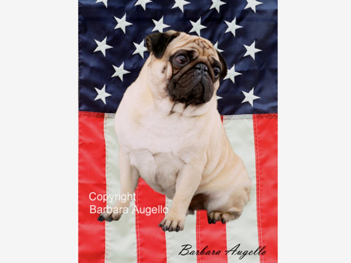 Pug Flag Pug Patriotic Flag Pug Gift Pug Garden Flag - Etsy
