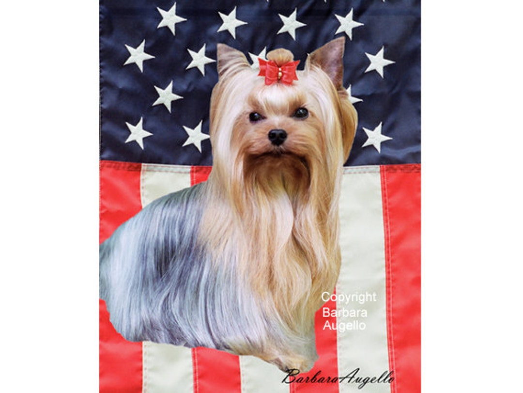Yorkie Flag, Yorkie Gift, Yorkshire Terrier Art - Etsy