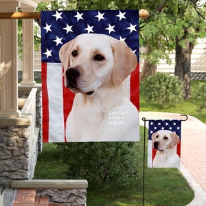 Yellow Lab Patriotic Flag, Yellow Lab Gift, Yellow Lab Art - Etsy