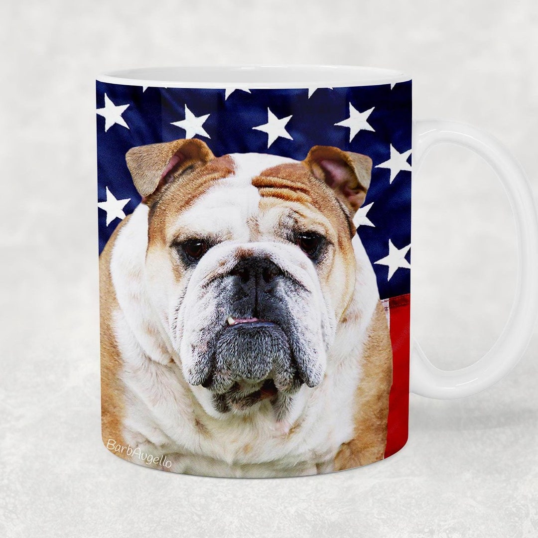 English Bulldog Mug, Bulldog Gift, English Bulldog Art - Etsy